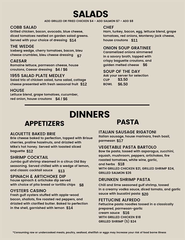 Experience Dining at 1955 Restaurant & Bar - Sleepy Hollow Golf Club